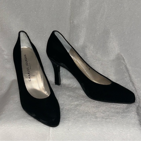 Charles Jourdan | Shoes | New Charles Jourdan Black Velvet Jelisa Heels ...